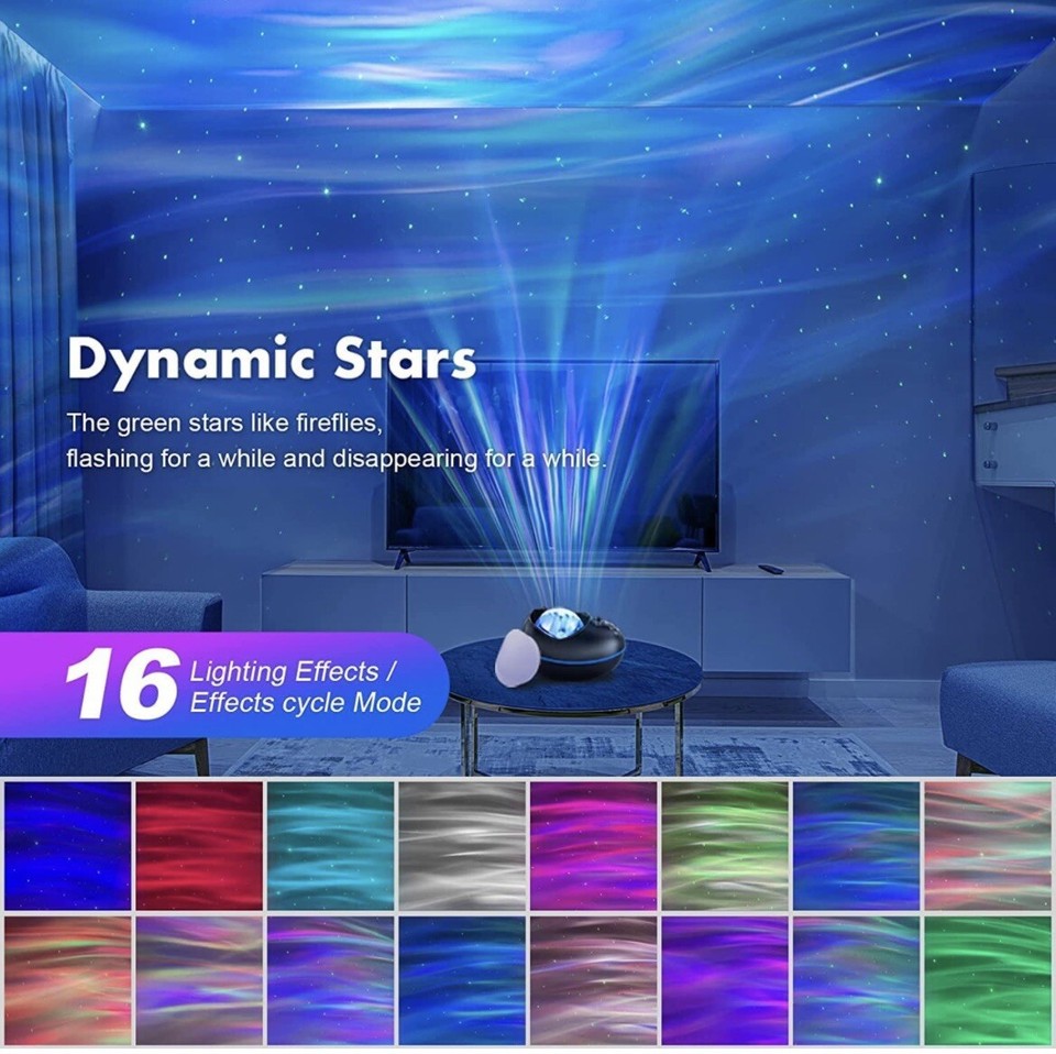 Aurora Projector, Cayclay 4 in 1 Galaxy Star Projector Built-In ...