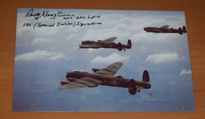 AUTOGRAPH RUSSELL RUSTY WAUGHMAN HANDSIGNED PHOTO WORLD WAR II BOMBER ...