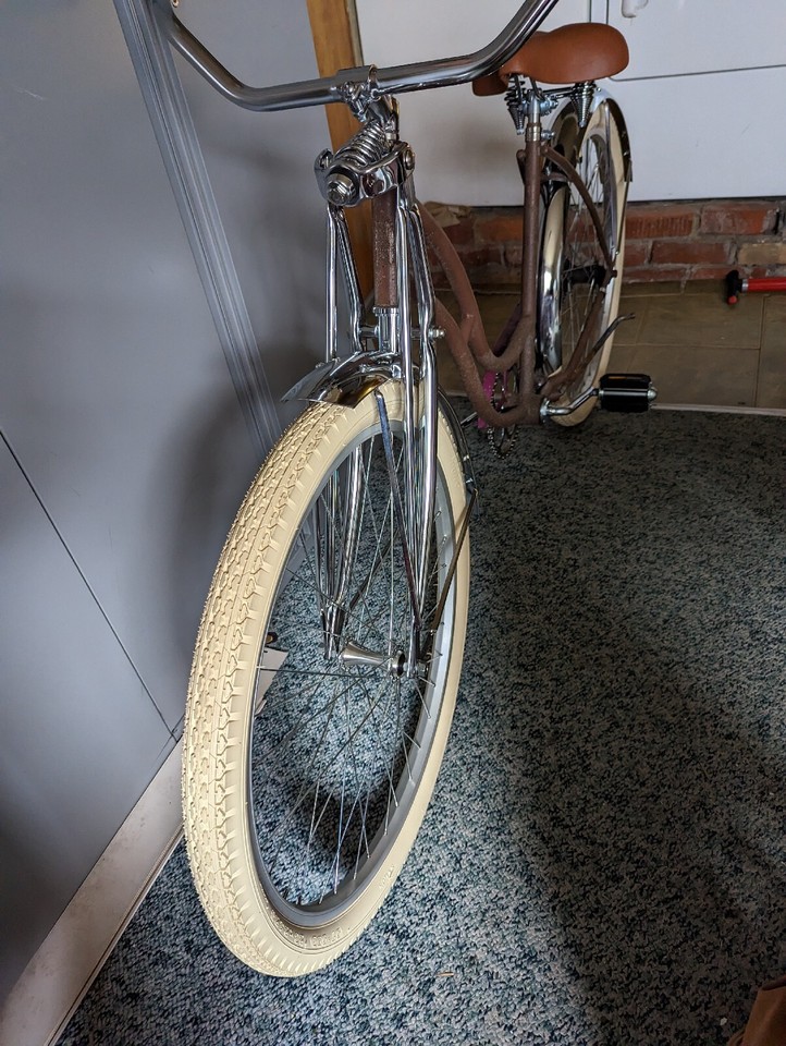 VINTAGE 1949 SCHWINN GIRLS 26" BEACH CRUISER,SPRINGER FORK, ALLOY RIMS ...