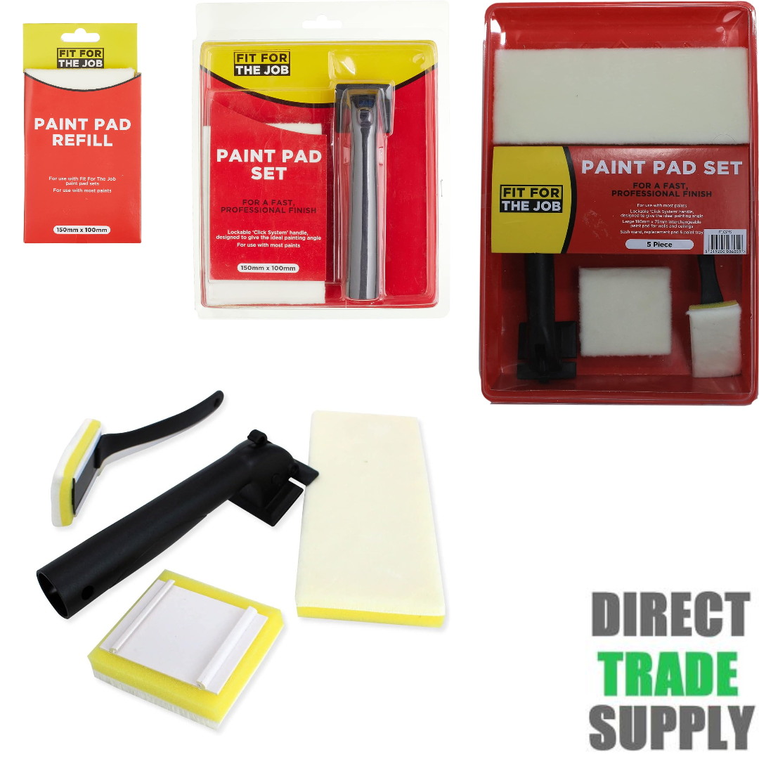 Fit For The Job Paint Pad Set and Refill Pack Paint Pad and Handle 5 ...