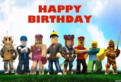 ROBLOX PERSONALISED BIRTHDAY PARTY BANNER BACKDROP BACKGROUND | eBay