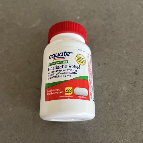 Equate Extra Strength Headache Relief Caplets 200 Count for sale online ...