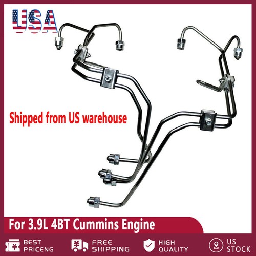 New 12mm VE Pump Diesel Fuel Injector Lines for 3.9L 4BT Cummins Engine ...