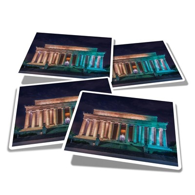 4x Vinyl Stickers Washington Abraham Lincoln Memorial USA #53539 | eBay