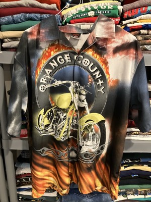 Orange County Choppers OCC All Over Print Button Up Shirt Size XL AOP ...