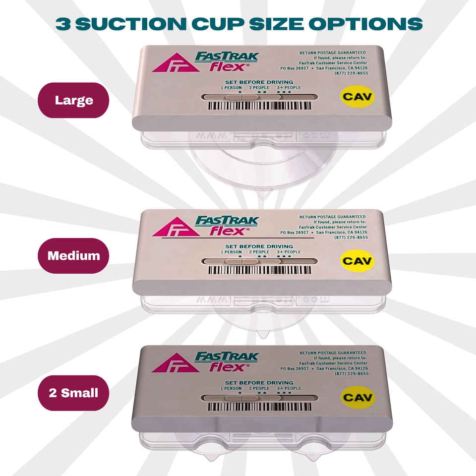 Universal FasTrak Toll Tag Holder. Clear, Fits ALL FasTrak Models. Made ...