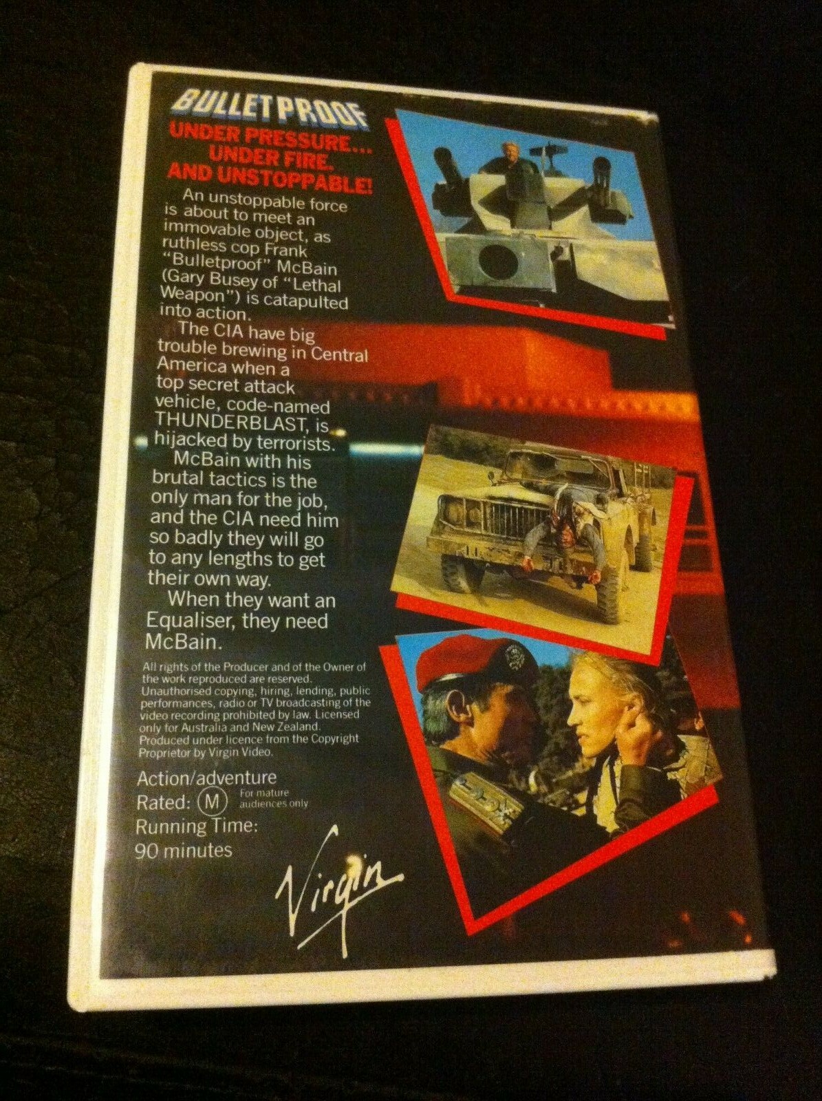 Bulletproof VHS ex-rental video tape Gary Busey virgin Henry Silva L.Q ...