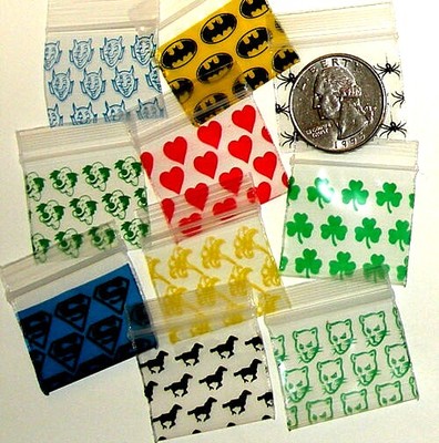 100 Apple Baggies Mixed Designs 1-1/4 x 1 in. minizip bags 12510 | eBay