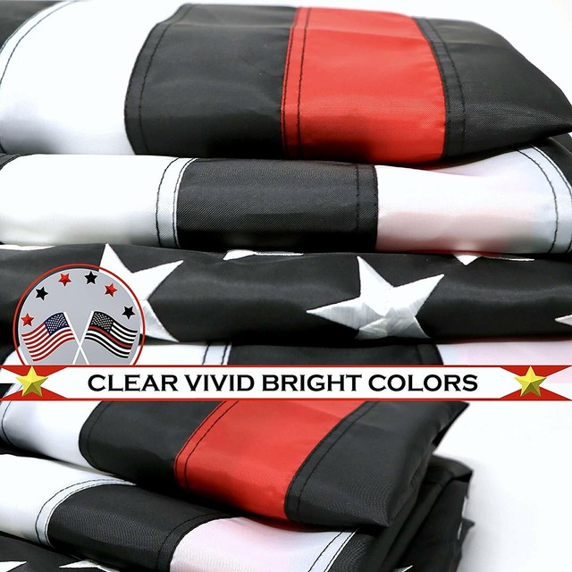 G128 Flags Thin Red Line Embroidered 210d Oxford Nylon U.s. American ...