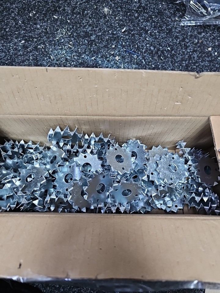 100, M12 x 50mm GLAVANISED TIMBER CONNECTOR DOG TOOTH WASHER DOUBLE ...