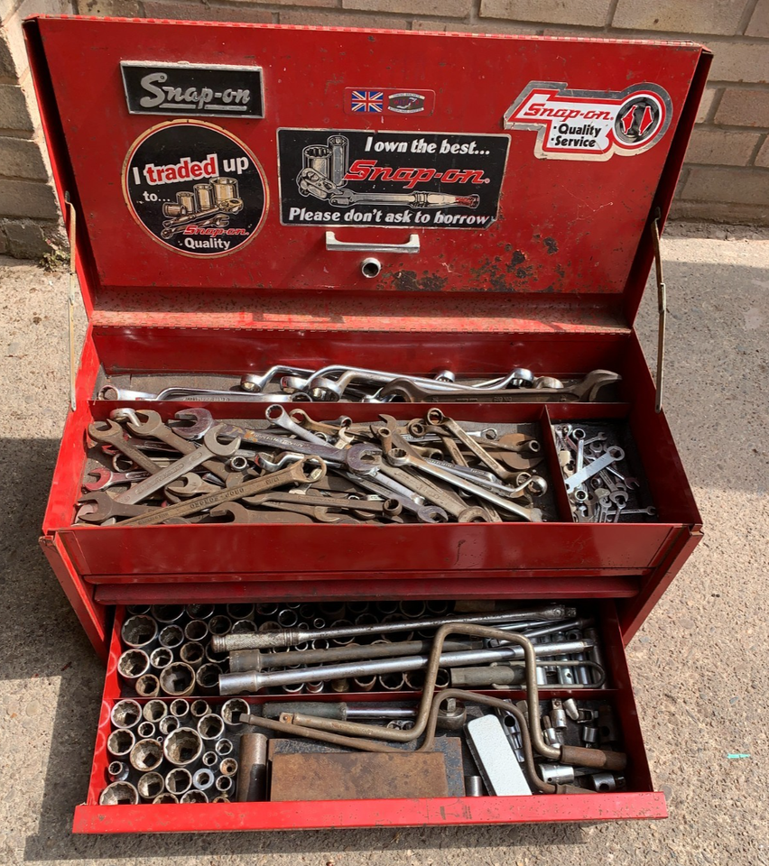 Original Vintage Snap On Tools Drawer Top Chest Tool Box Red Snap-On ...