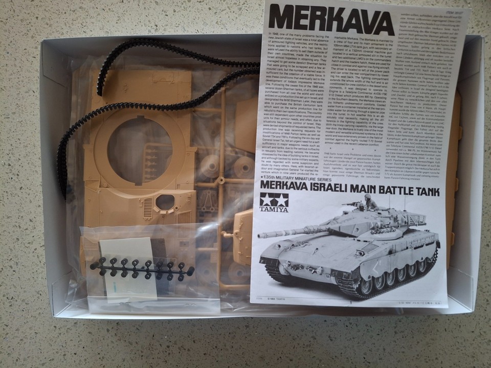 Tamiya 1/35 MERKAVA Israeli Main Battle Tank unmade model kit 35127 ...