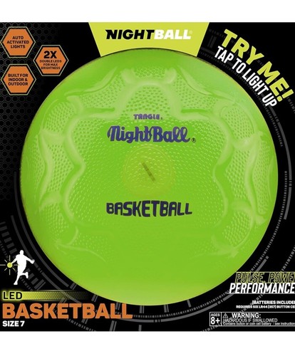 Nightball Tangle Glow in The Dark Light Up LEDs Inflatable Basketball - Green | eBay