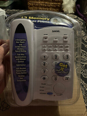 Sakar 13 Memory Phone HT756CL- new sealed- large numbers- White | eBay