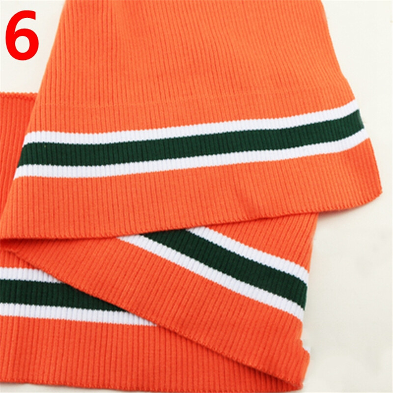 80*15cm Stretch Knit Striped Rib Fabric DIY Waistband Cuff Collar Trims ...