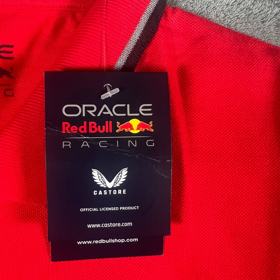 Red Bull Oracle Racing F1 Core Mono Polo Unisex Scarlet Red Short ...