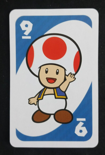 2016 Mattel Super Mario Uno Card Blue Toad #9 | eBay