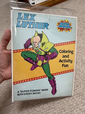 Vintage LEX LUTHOR COLORING BOOK Super Powers UNUSED VF 1984 | eBay