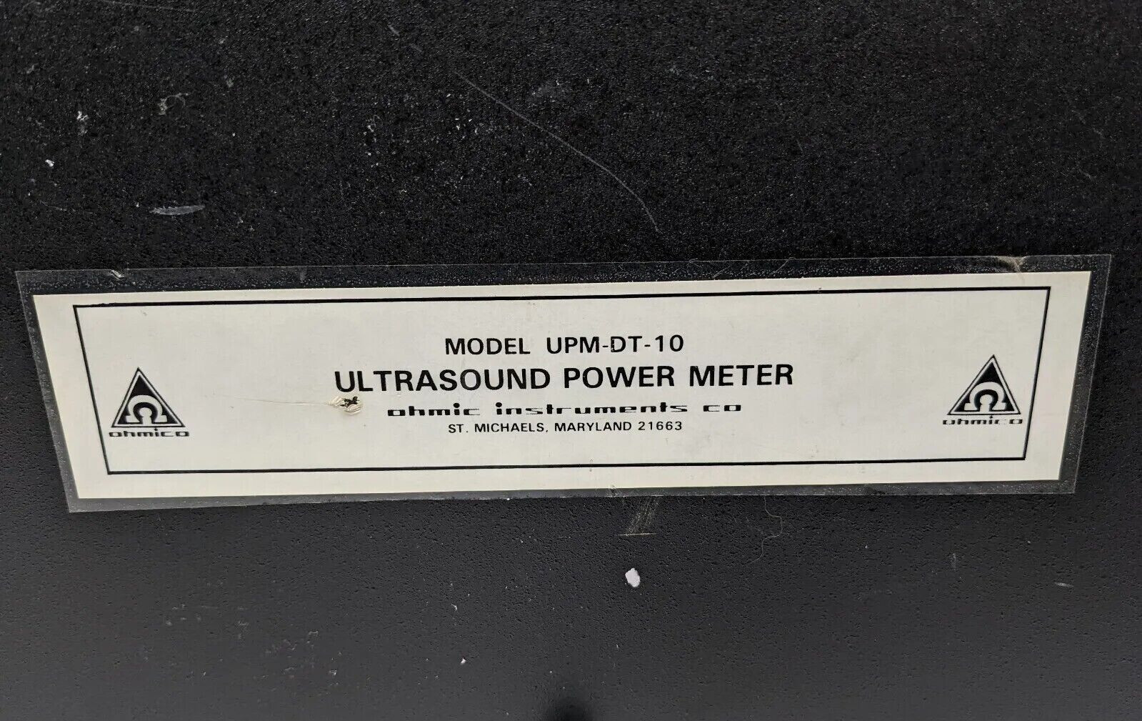 Ohmic UPM-DT-10 Ultrasound Power Meter - International Society of ...