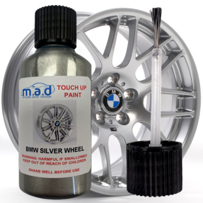 BMW Standard German Silver Alloy Wheel Touch Up Paint 30ML Curb Scratch ...