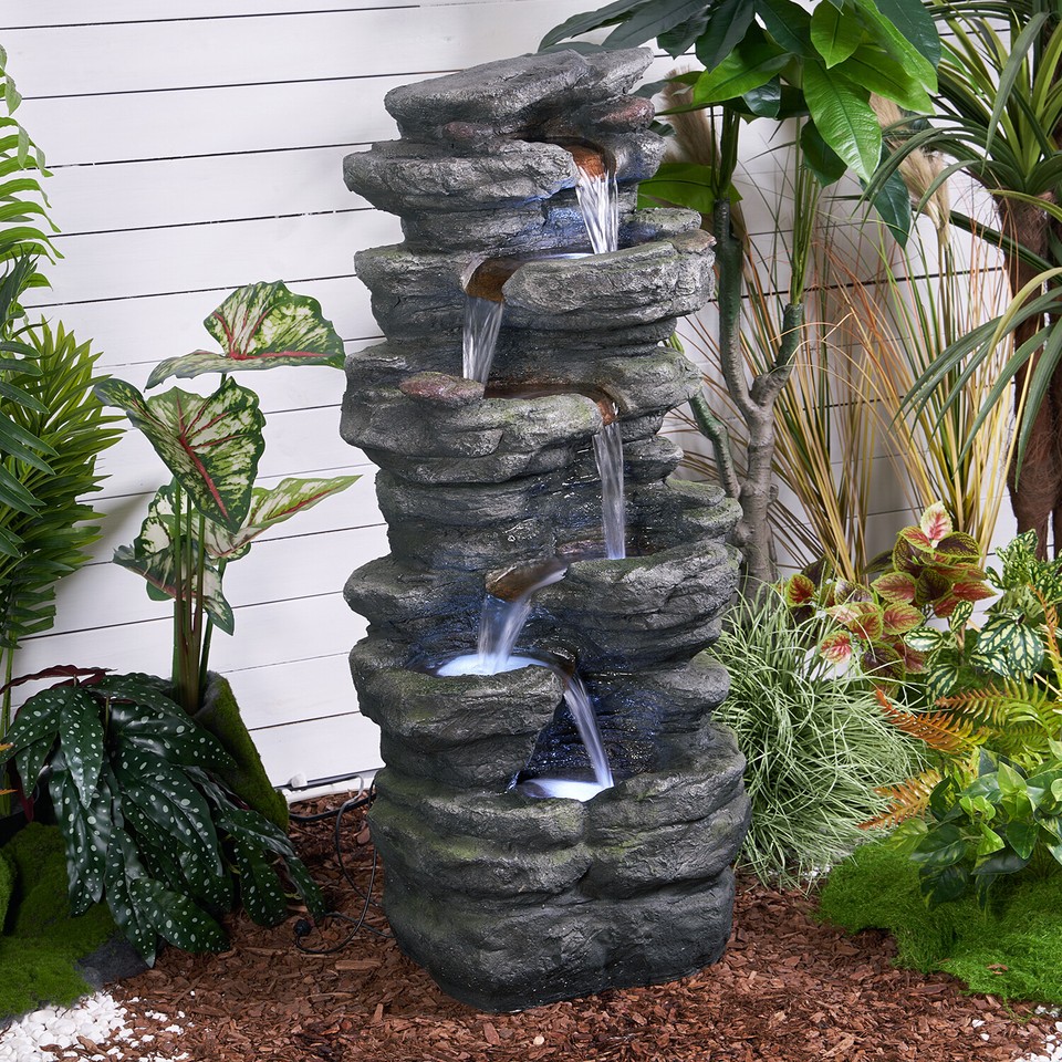 40in H Water Fountain - Classical Living Room Decor with Stunning Water ...