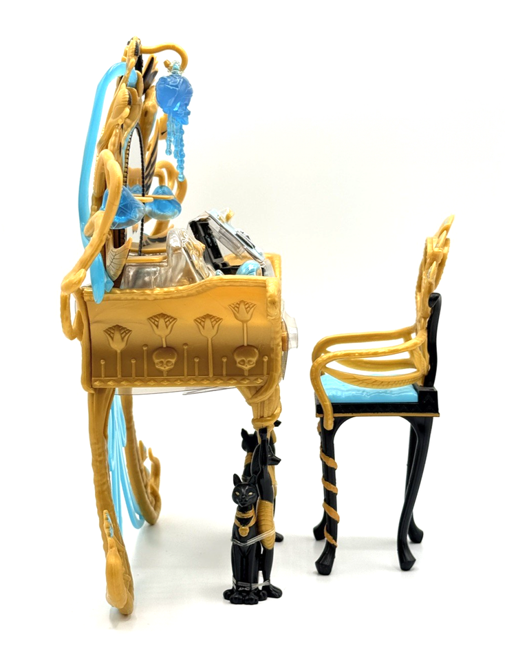 Mattel Monster High Cleo de Nile Gold Anubis Vanity Table w Mirror ...