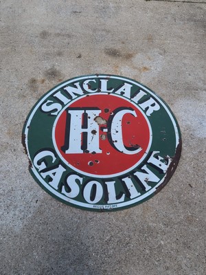 Original 48 Inch Sinclair HC Double Sided Porcelain Sign | eBay