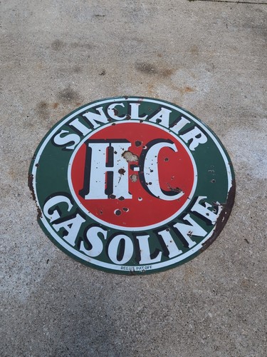 Original 48 Inch Sinclair HC Double Sided Porcelain Sign | eBay