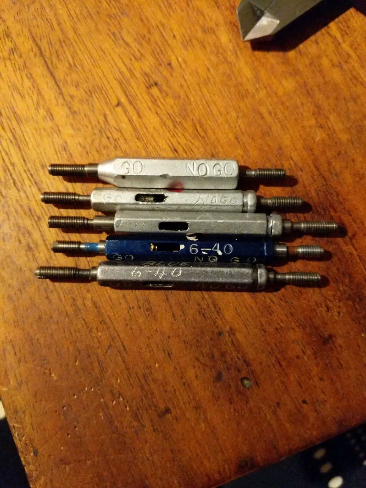 6-40 Thread Plug Gage Go NoGo gauge set of five- BC MacDonald, Alameda ...