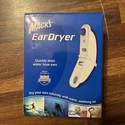 Mack's Ear Dryer - Soothing Electronic Warm Air Ear Dryer for Swimming ...