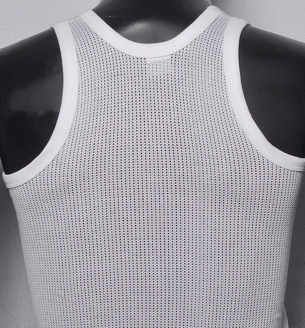 MENS VEST 100% COTTON TOP VEST MESH AIRTEX SLEEVELESS SUMMER- S M L XL ...