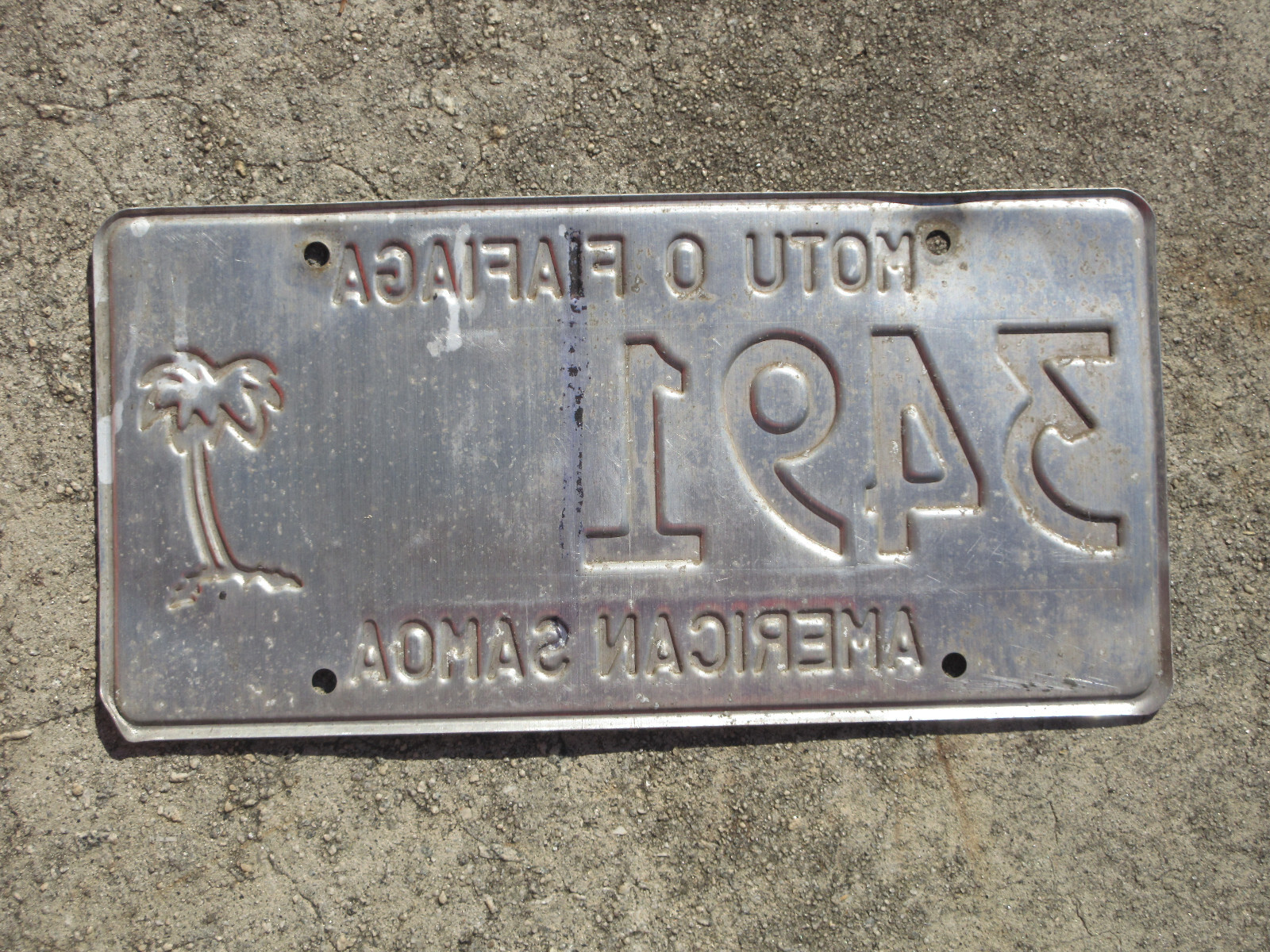 American Samoa Pago Pago Rock License Plate USA Pacific Islands 3491 | eBay