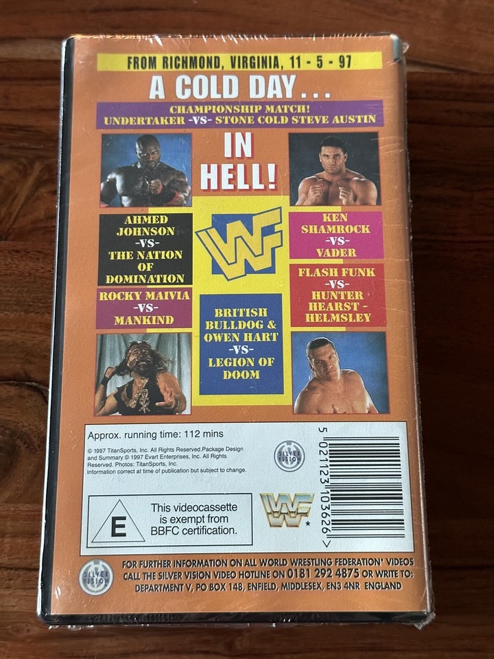WWF IN YOUR HOUSE 15 COLD DAY IN HELL VHS FACTORY SEALED COLISEUM VIDEO ...