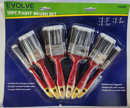 Evolve 10 PC Paint Brush Set Suitable For All Types Of Paint ...