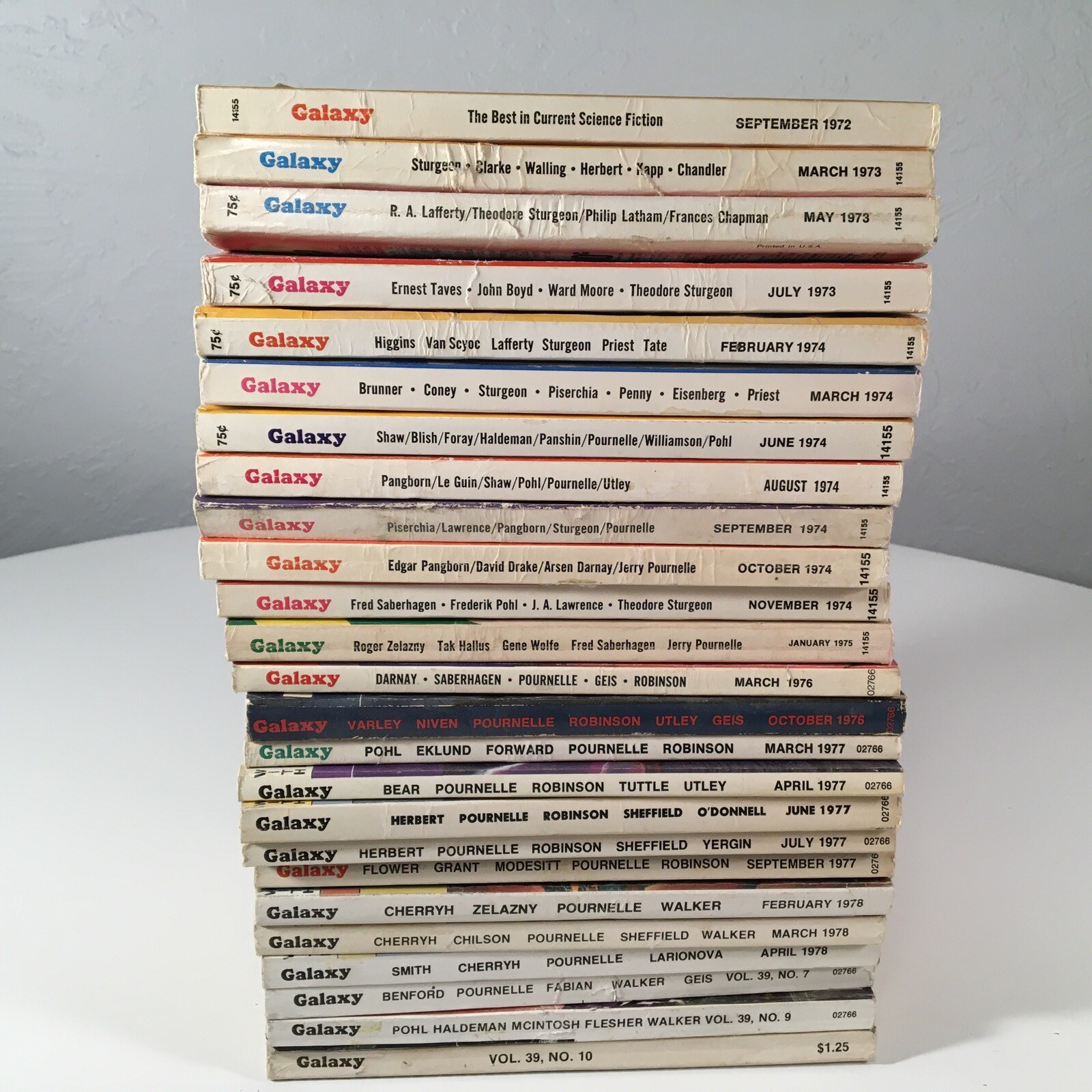 GALAXY Science Fiction Magazine Lot of 25 Vintage 1970s Herbert Pohl ...