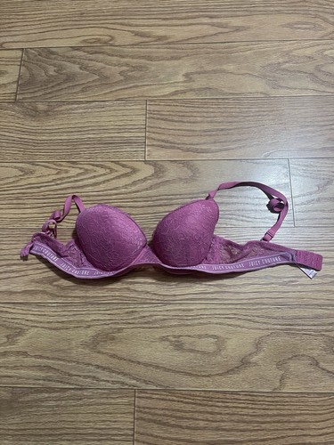 Juicy Couture Sexy Extreme Lace Push Up Bra Pink Size 34C 195838783192 ...