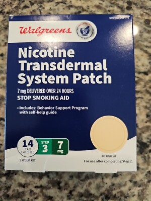 Walgreens Step 3 Nicotine 7mg Transdermal System Patch 14 patches EXP ...