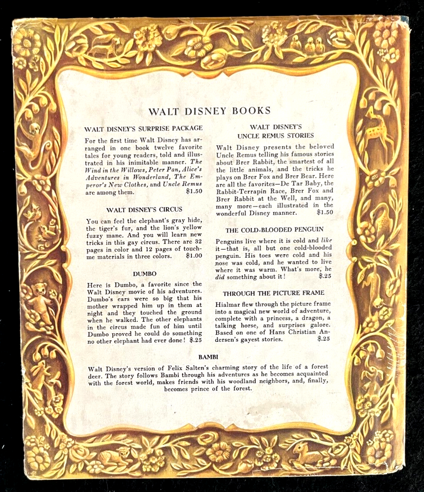 Walt Disney's DUMBO ~ w/ dust jacket ~ vintage 1st ed. Little Golden ...