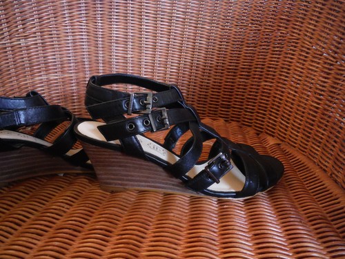 Sandales compensées Noir André en cuir T37 Neuves | eBay