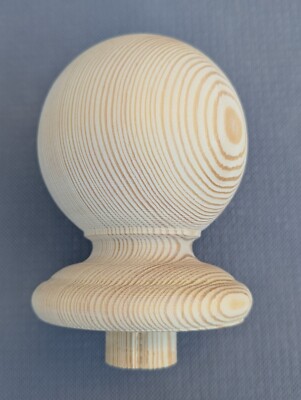 Newel Post ball cap 70/90/95/ 100 /`105/110 mm diameter,- PINE | eBay UK
