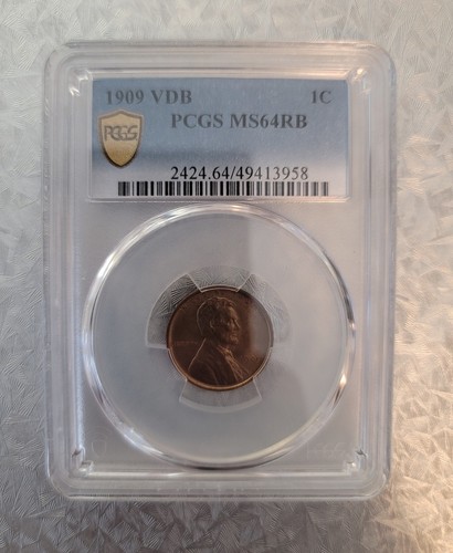 CHOICE 1909 VDB Lincoln Wheat Cent 1c PCGS MS64 RB - Red Brown | eBay