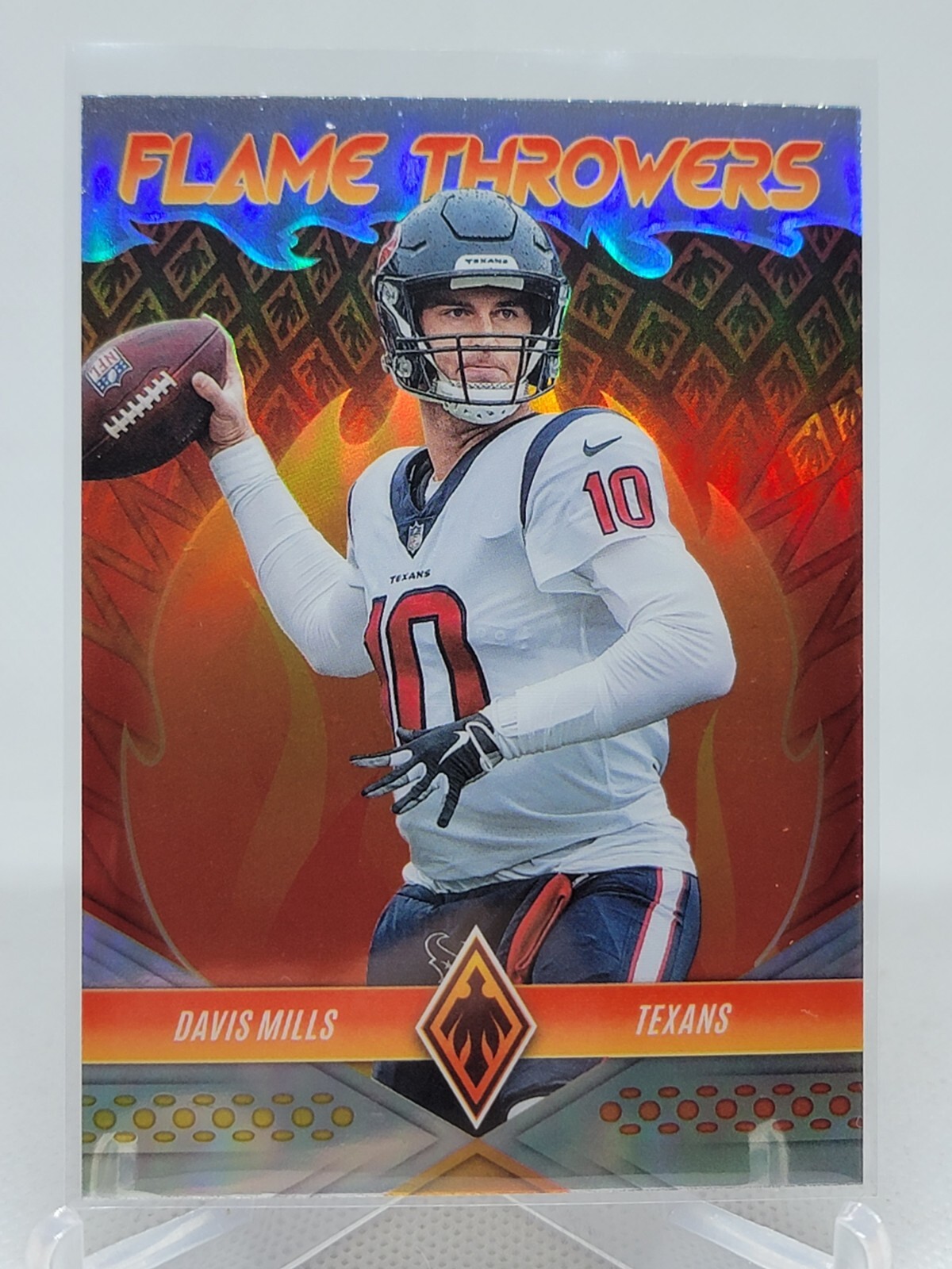 2022 Panini Phoenix Davis Mills Flame Throwers FT-21 Houston Texans C4E ...