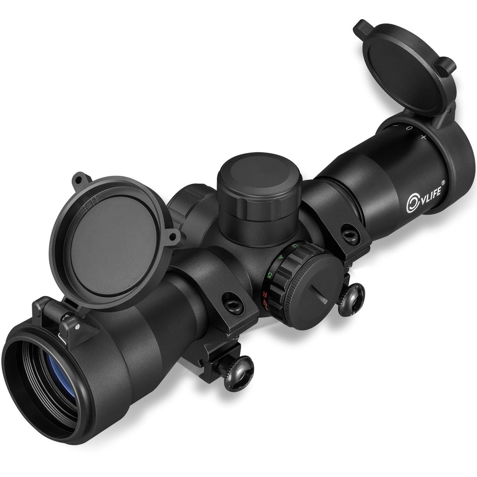 Compact 4x32 Crossbow Scope with R/G Illuminated Rangefinder Compound ...