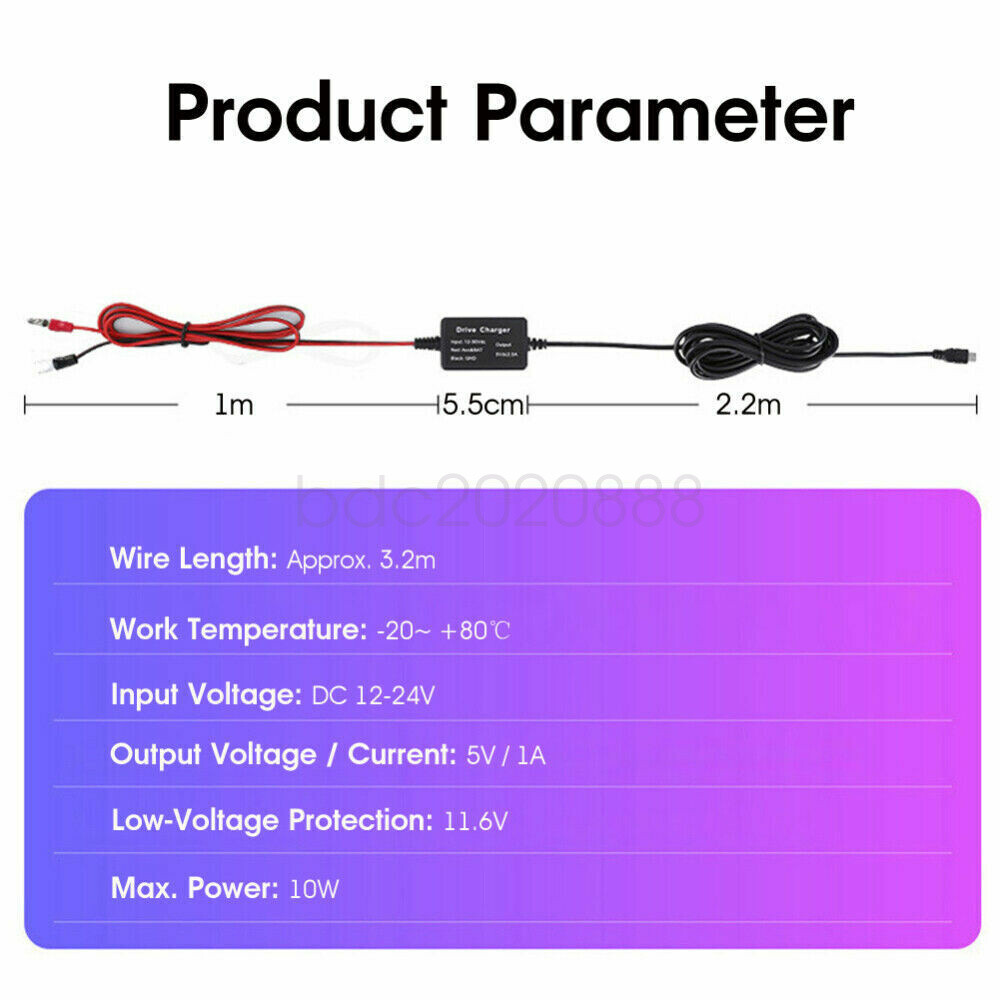 Hard Wire Dash Car Cam Camera Kit For Nextbase 112 212 312 402G 412 ...