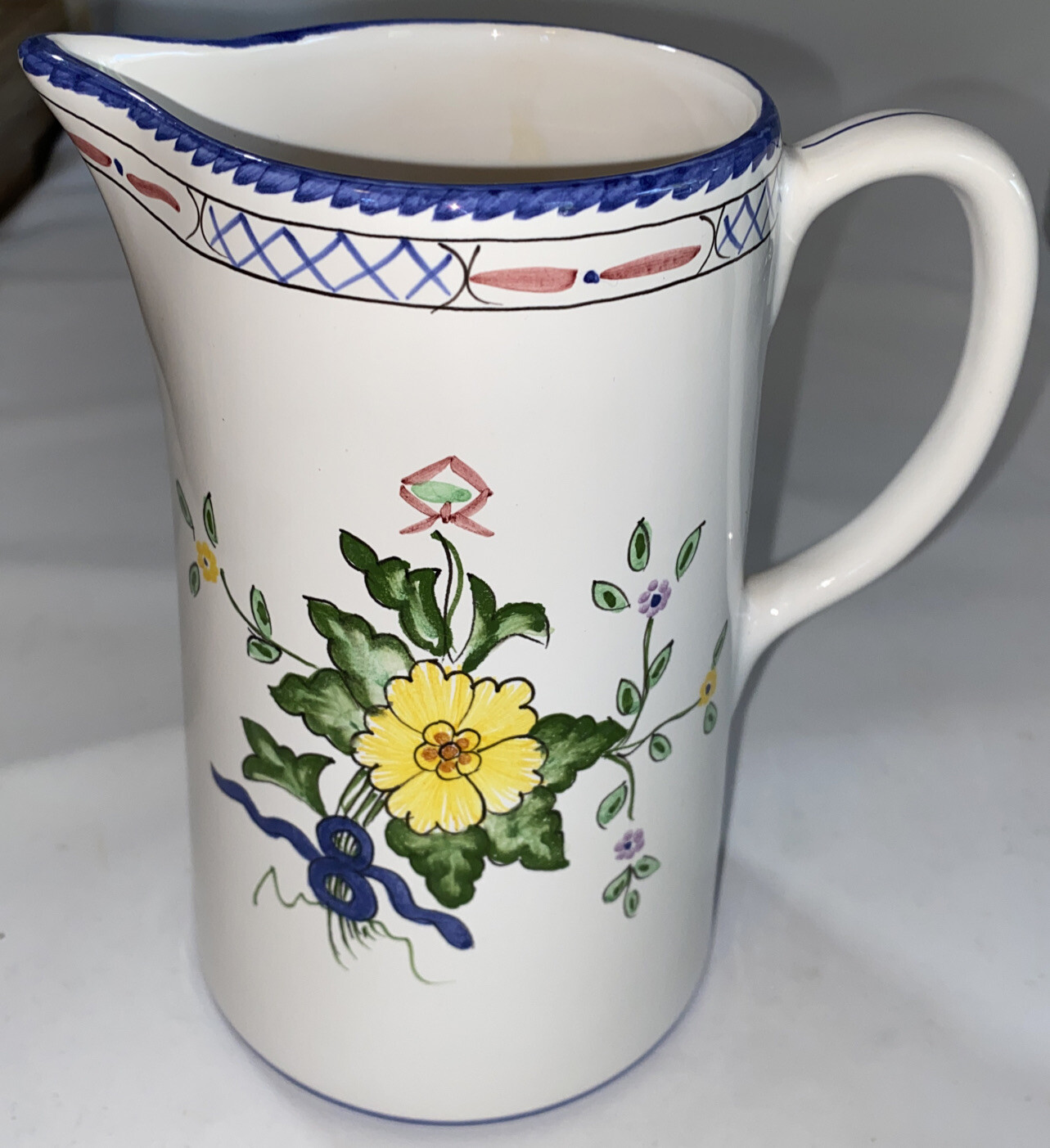 Vintage "Lisbon" by TIFFANY Porcelain Pitcher. Portugal, 6.75"T. MINT ...