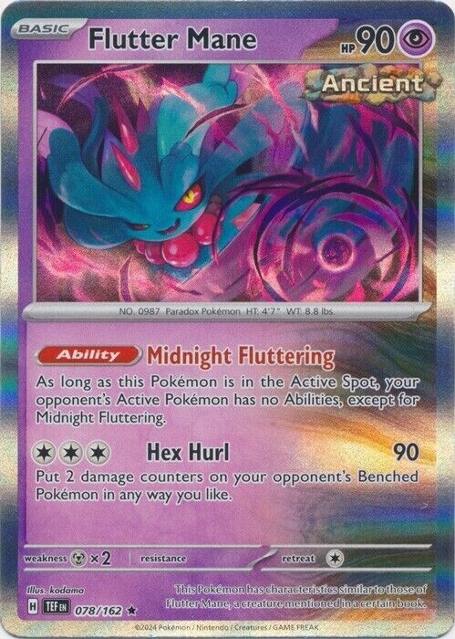 Pokemon - Flutter Mane 078/162 - Holo Rare - Temporal Forces - NM/M | eBay