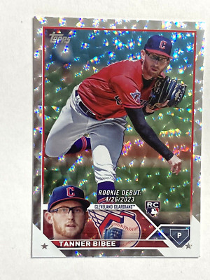 2023 Topps Update Tanner Bibee Silver Foil Rookie Card #US107 Guardians ...