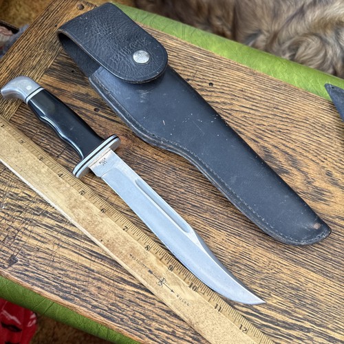 Buck 120 Inverted Stamp Knife Vintage 3-Line with Sheath | eBay