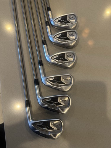 CALLAWAY APEX CF 19 IRONS 5-P WITH AEROTECH STEEL FIBER I-80 REG SHAFTS ...