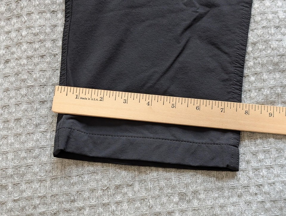 American Giant Pants Mens 36x32 Black Stretch Nylon Chino Casual Made ...